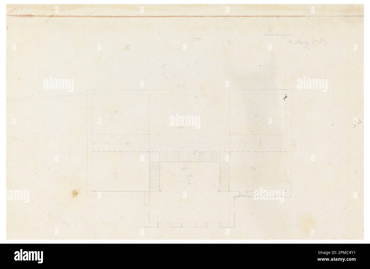 Drawing, Floor Plan of a Building; Drafted by John Trumbull (American ...