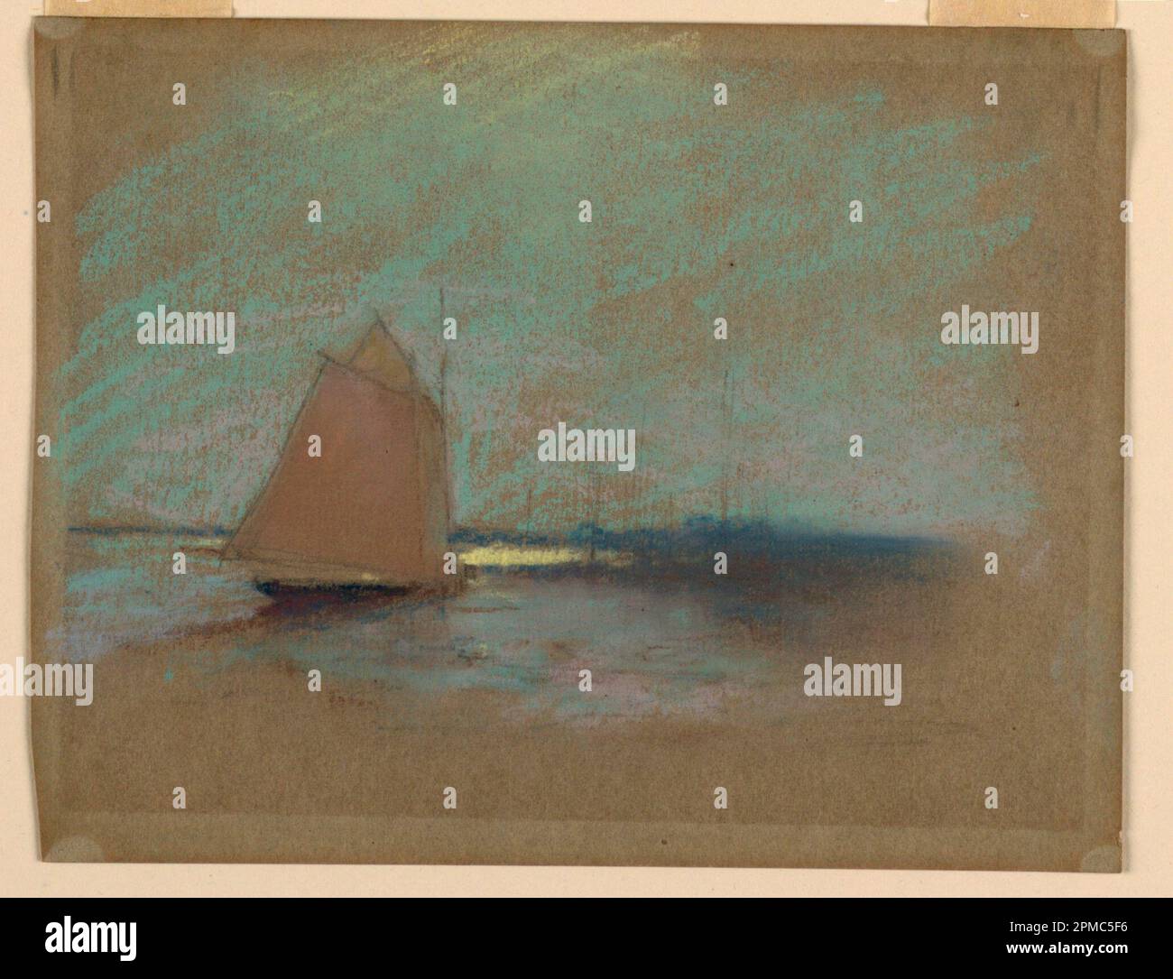 Pastel, Seascape; Walter Clark (American, 1848–1917); USA; pastel on ...