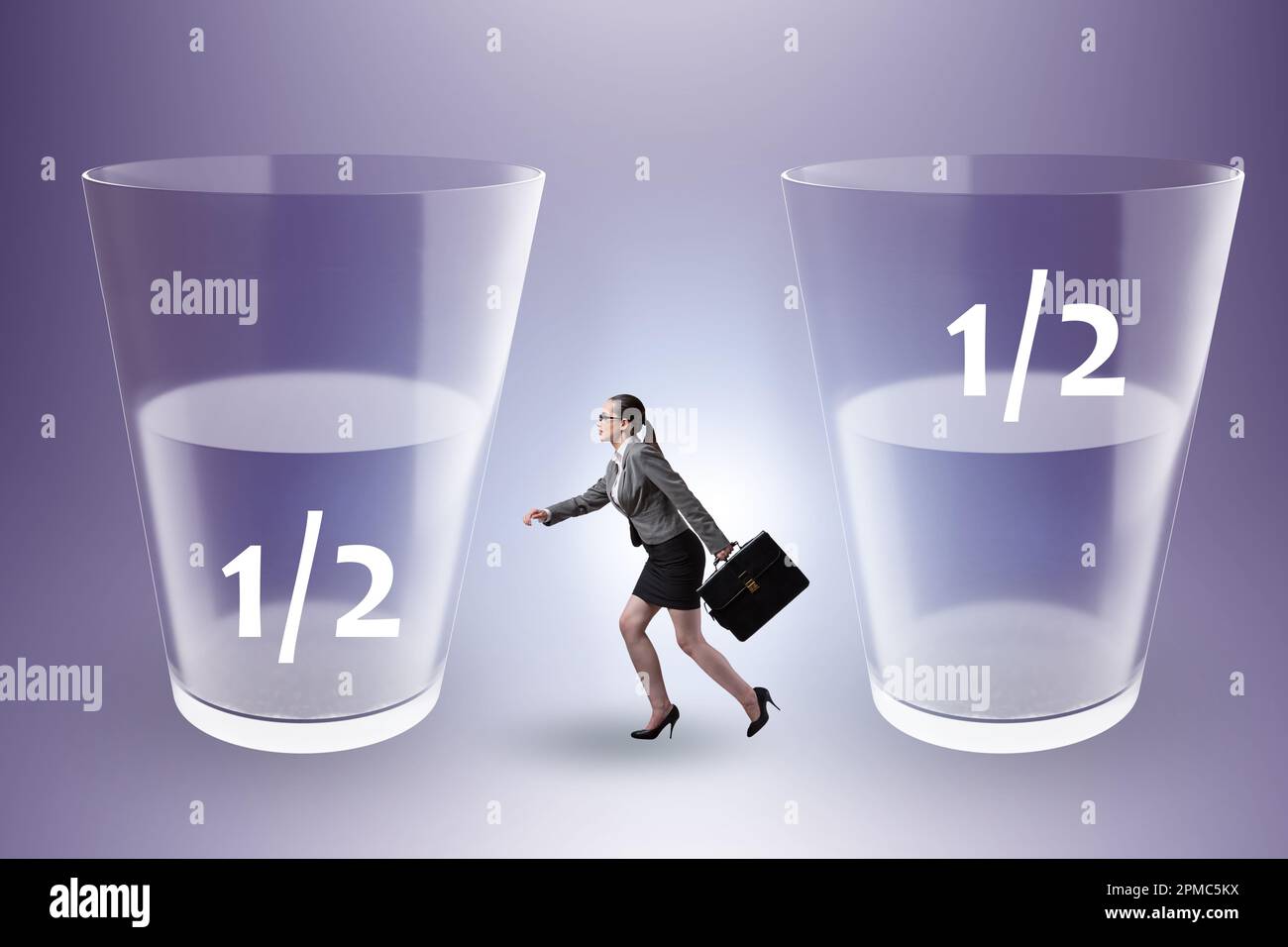 Woman optimist glass half full hi-res stock photography and images - Alamy