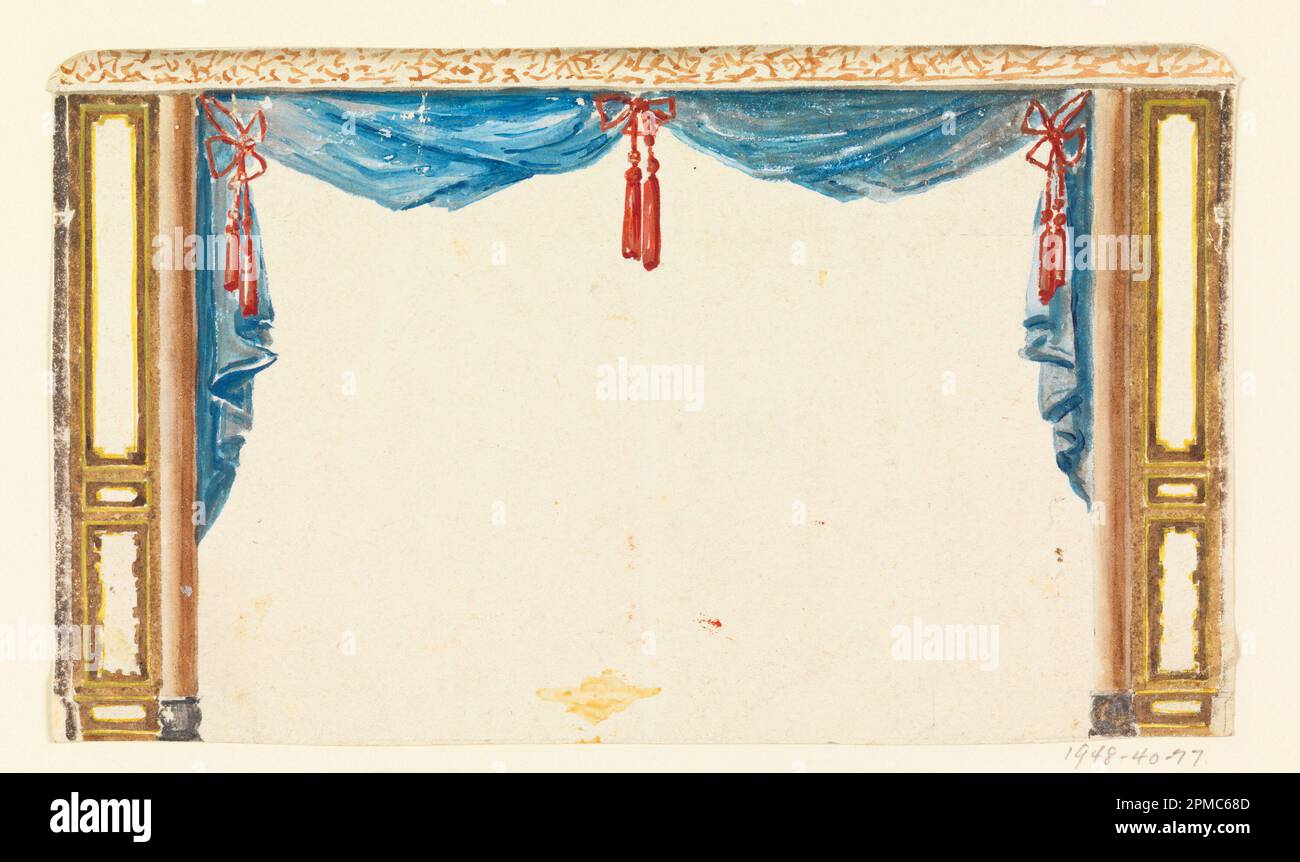 Drawing, Design for Drapery, Possibly for Library; Designed by ...