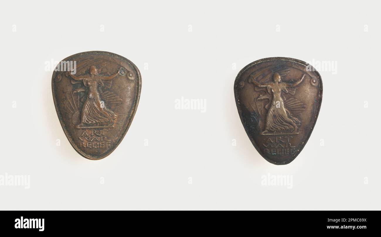 Plaque And Pins [3] (USA); patinated bronze, bronze; 1939-35-1-a/d ...