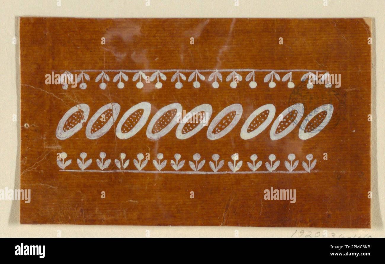 Drawing, Design for an Embroidered or Woven Horizontal Border of the ...