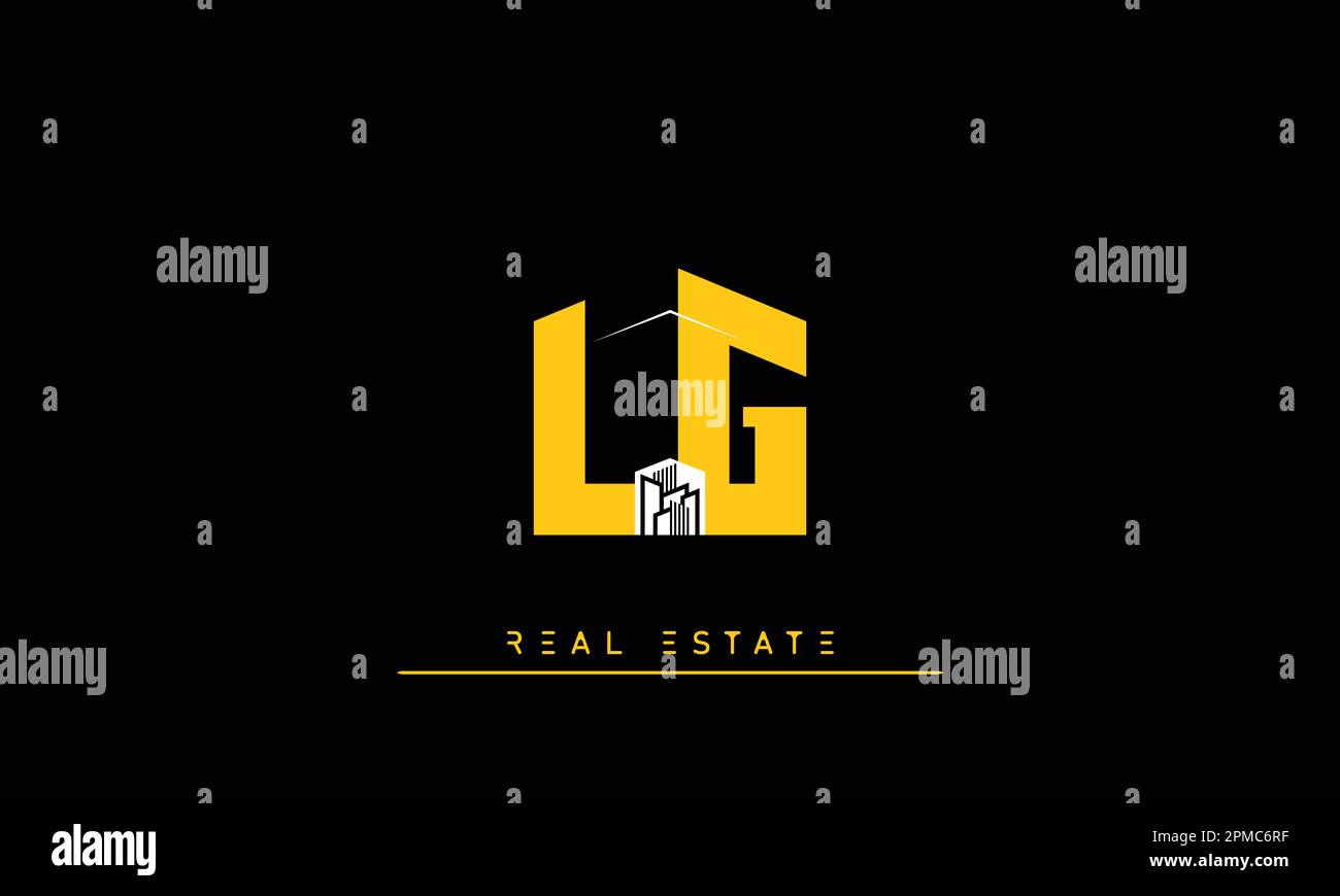 Real Estate letters Initials Monogram logo LG , GL Stock Vector Image ...