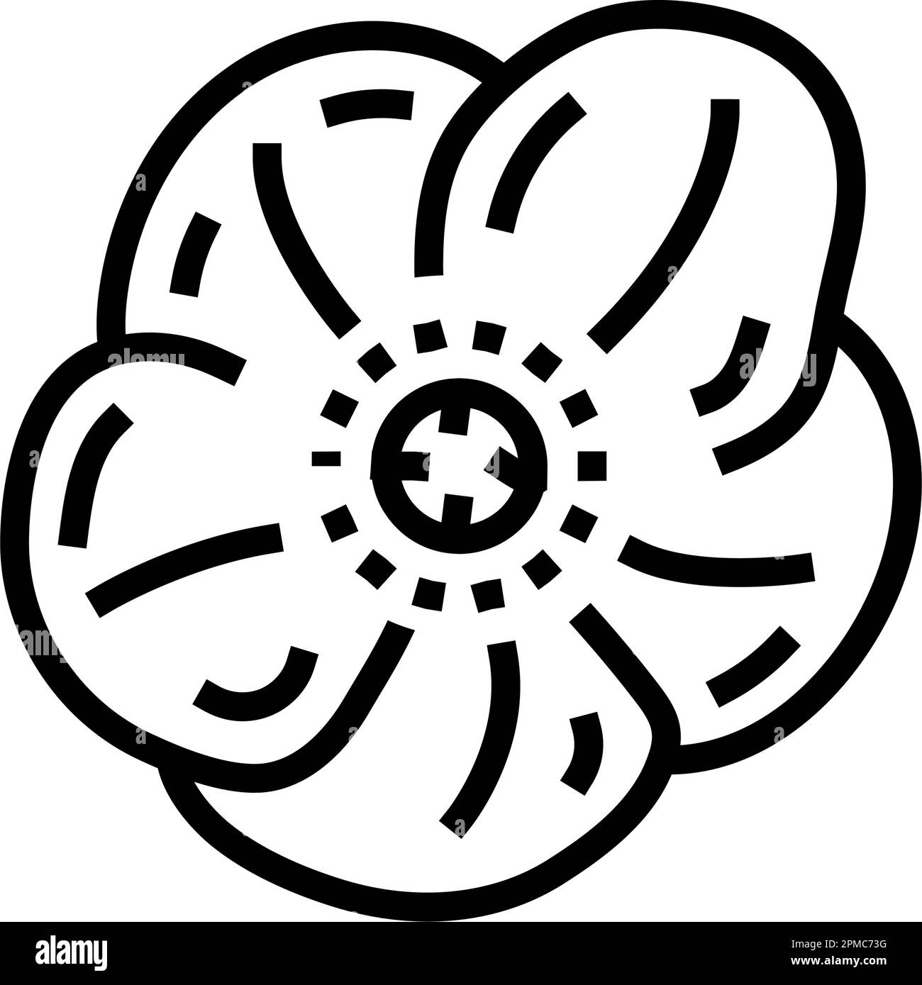 hellebore flower spring line icon vector illustration Stock Vector ...