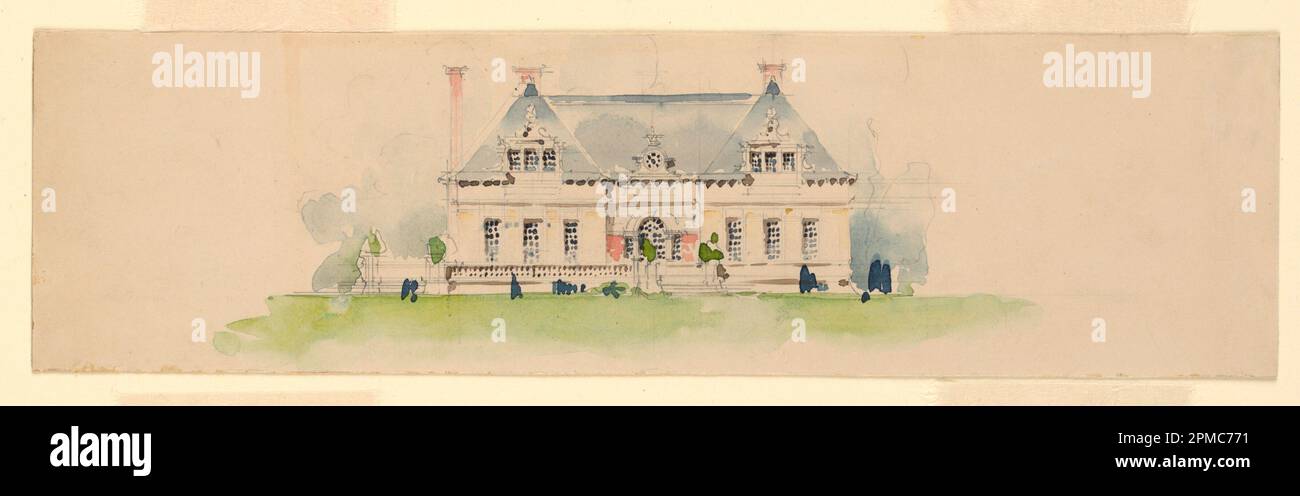 Drawing, Elevation of Mansion; Architect: Whitney Warren Jr. (American ...