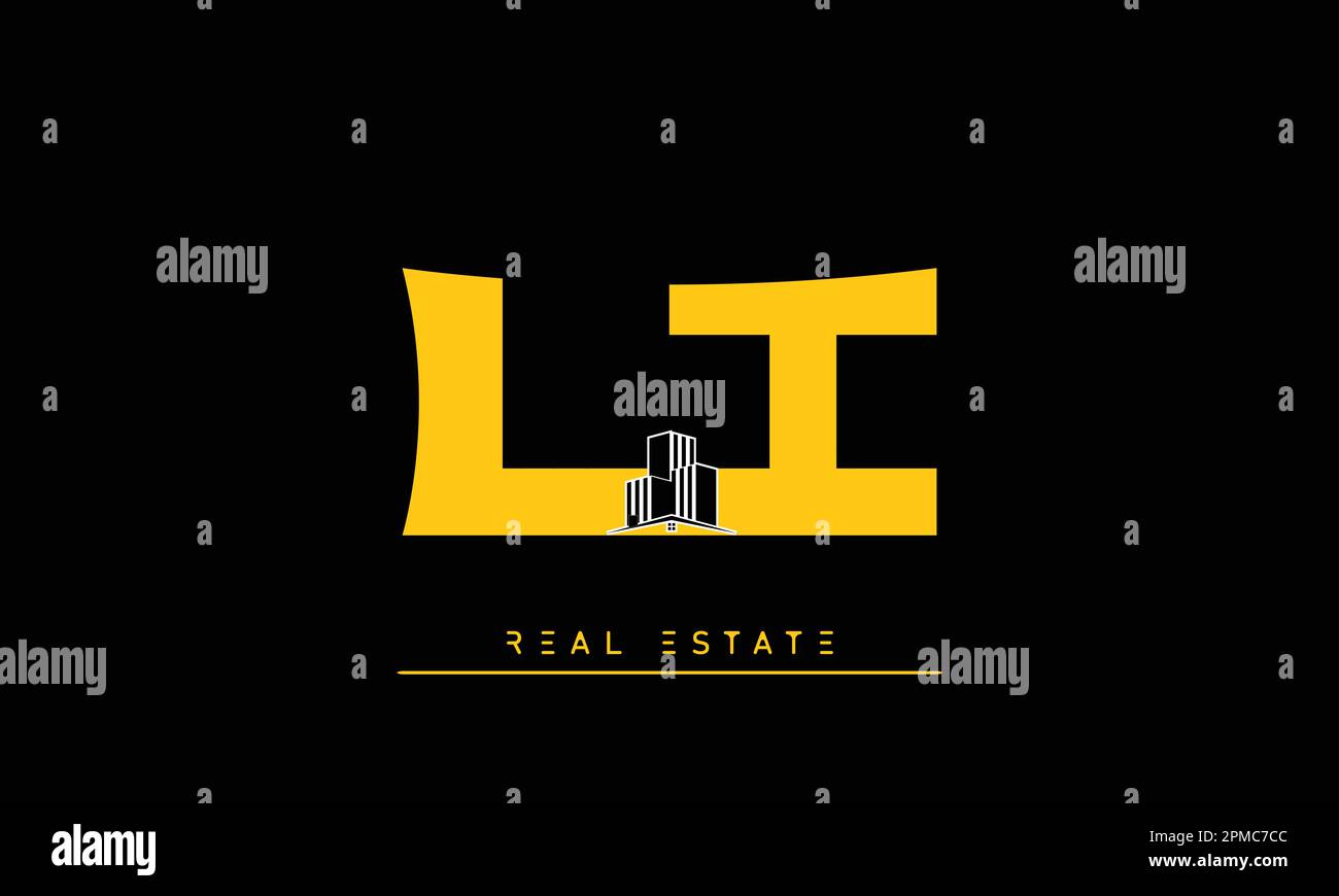 Real Estate letters Initials Monogram logo LI , IL Stock Vector Image ...