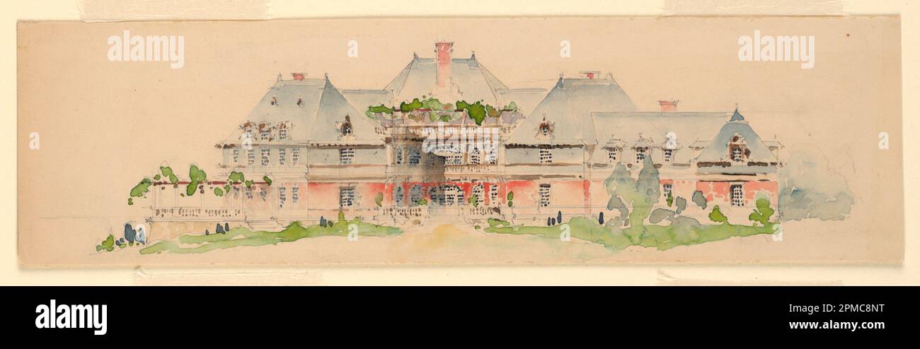 Drawing, Elevation of Mansion; Architect: Whitney Warren Jr. (American ...