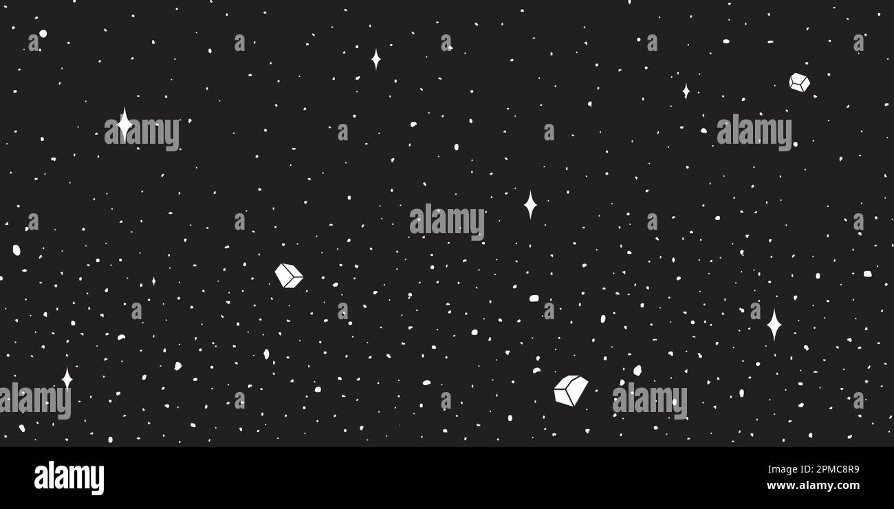 vector outer space star planet night sky background wallpaper Stock ...