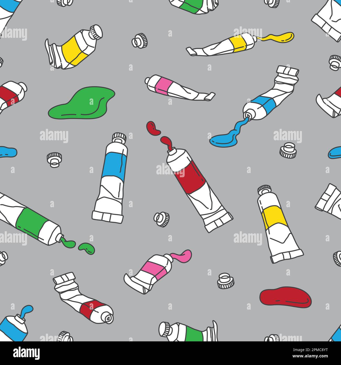 Squeezed palette Stock Vector Images - Alamy