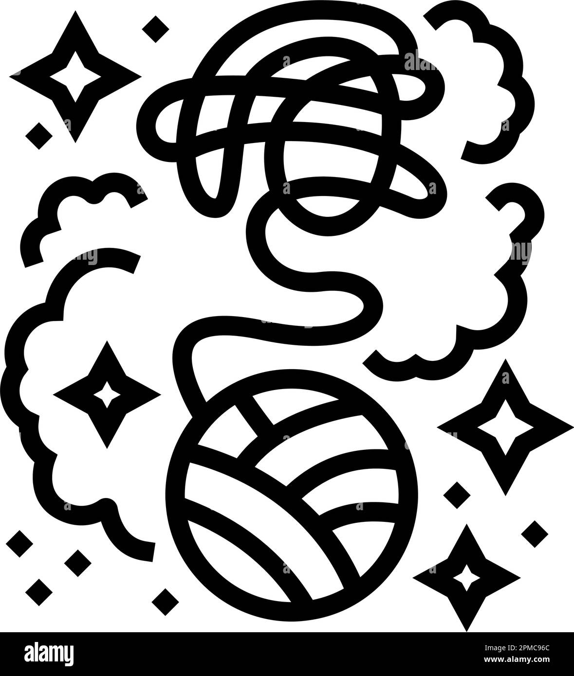 stress yoga relax line icon vector illustration Stock Vector Image ...