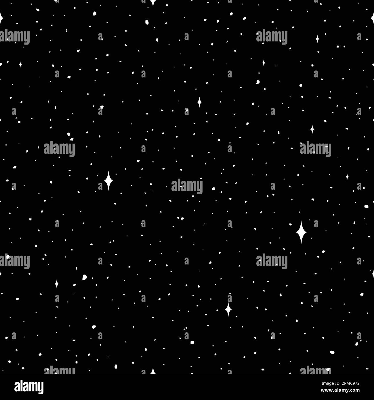 night sky seamless pattern vector space star planet background ...