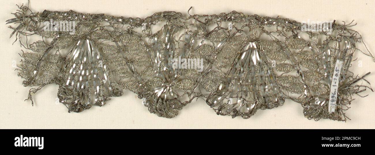 Trimming; metallic strips and metallic wrapped linen thread Stock Photo ...