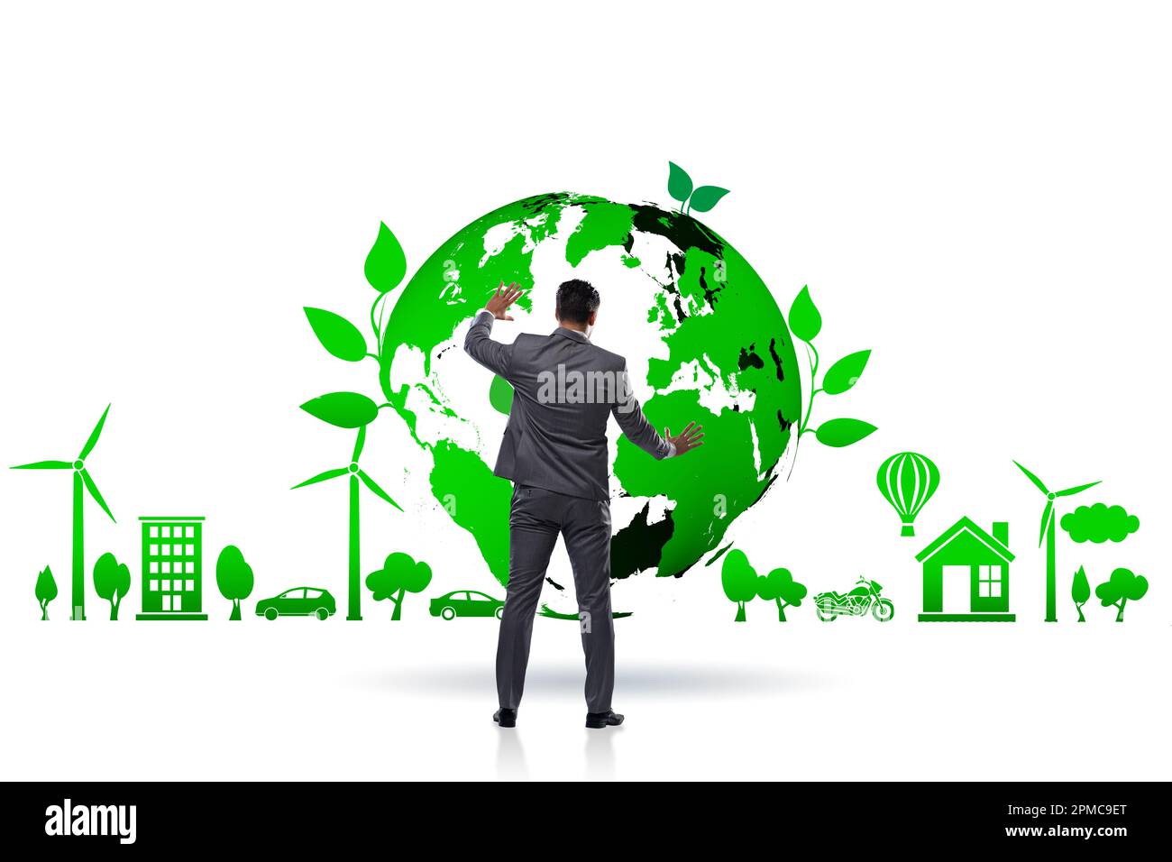 Ecology concept with the ecological elements Stock Photo - Alamy