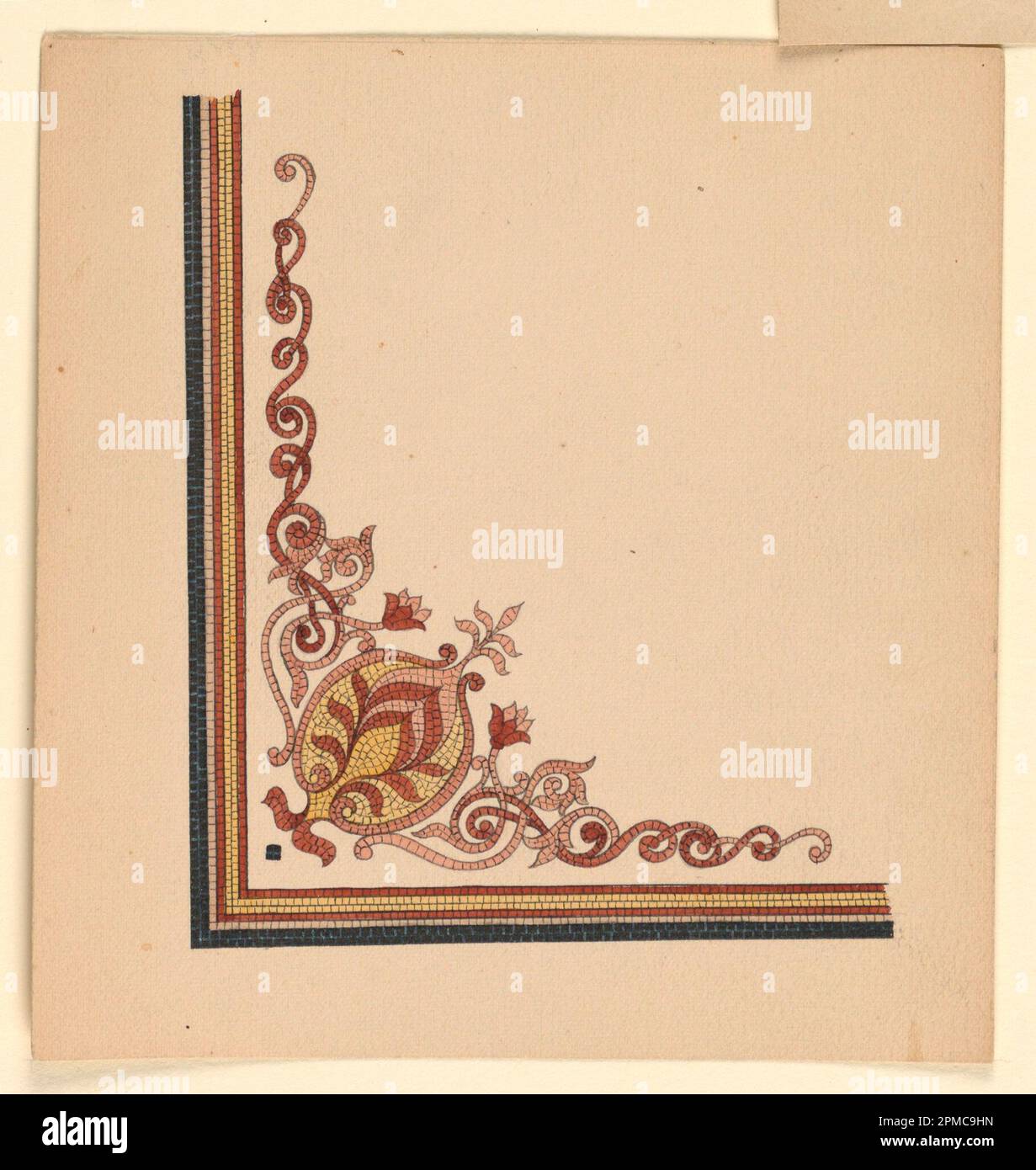 Drawing, Corner Design for Mosaic Floor; Designed by Frederick Krieg ...