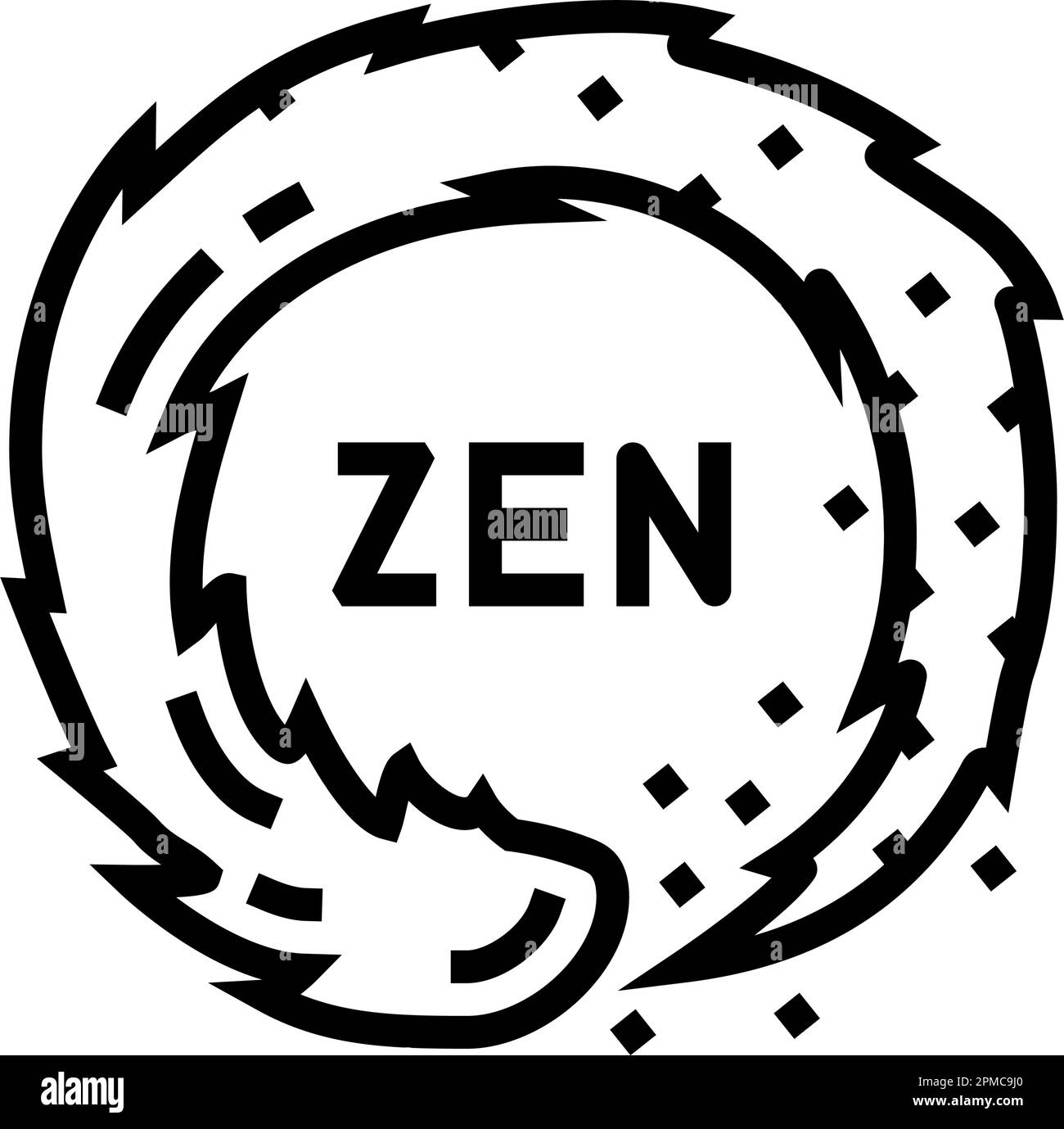 zen yoga relax line icon vector illustration Stock Vector Image & Art ...