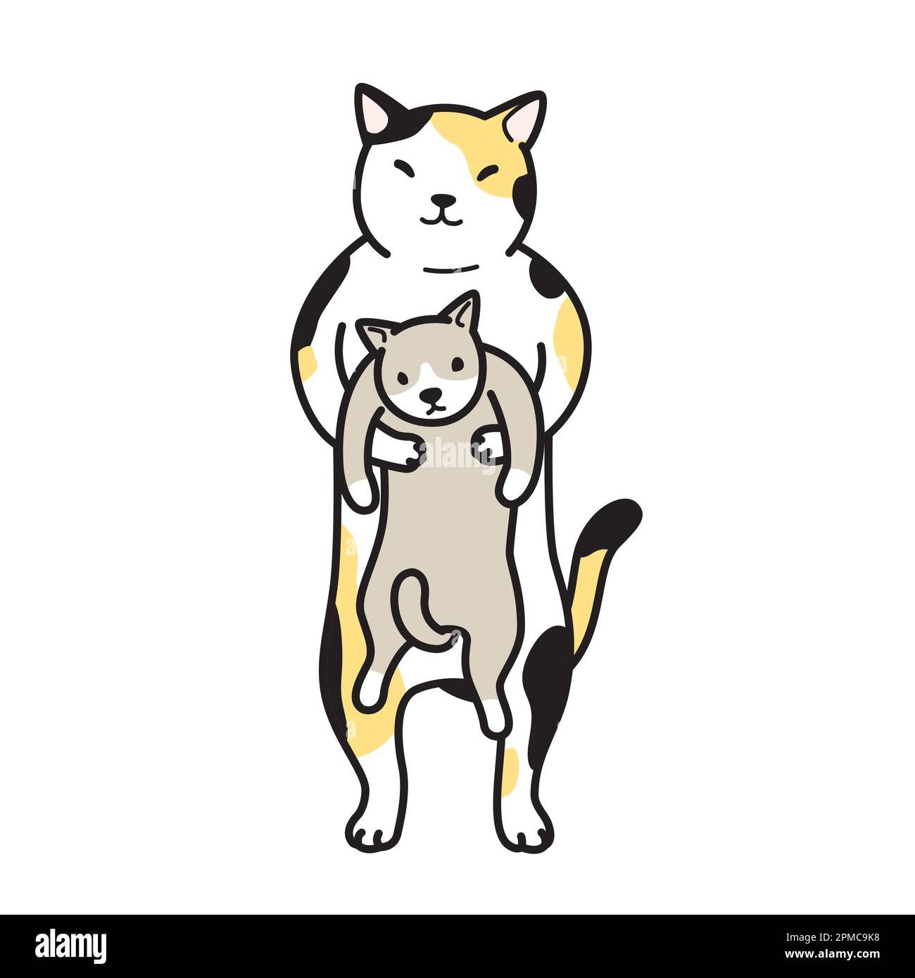 Cat vector kitten icon calico logo illustration character Baby Animals ...