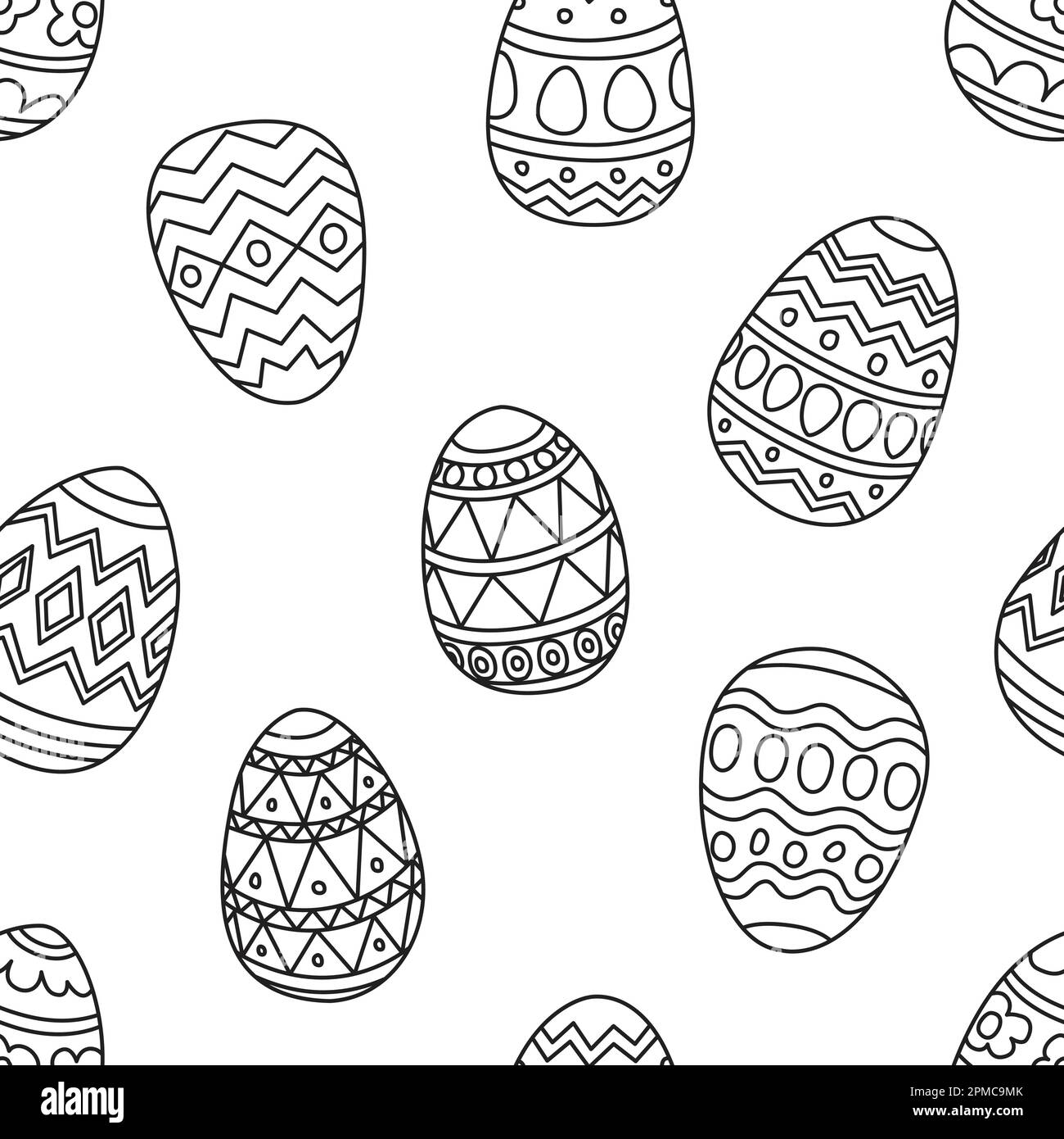 Easter Eggs seamless pattern vector repeat wallpaper tile background ...