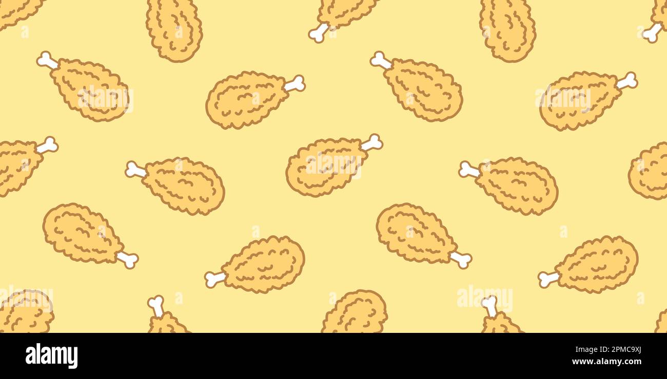 Chicken nugget seamless pattern vector Crispy Fried isolated wallpaper ...