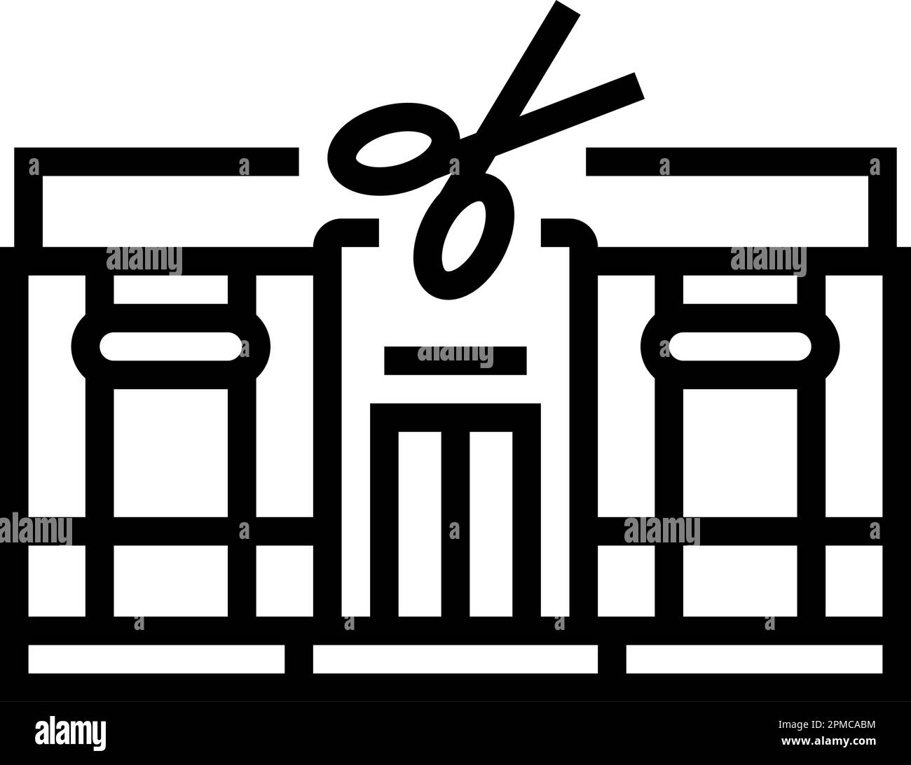 beauty parlour shop line icon vector illustration Stock Vector Image ...