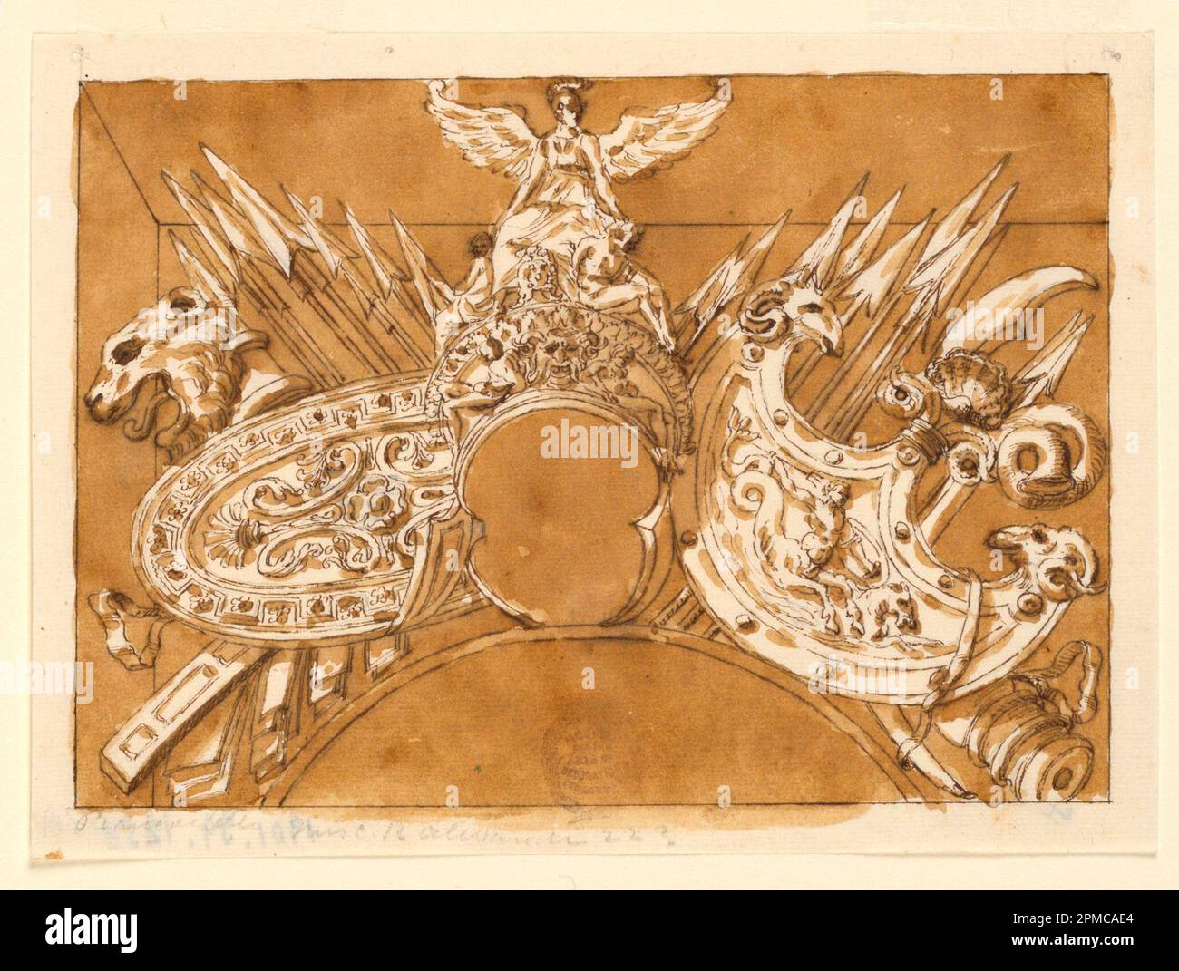 Drawing, Military Trophy after Polidoro da Caravaggio; After Polidoro ...