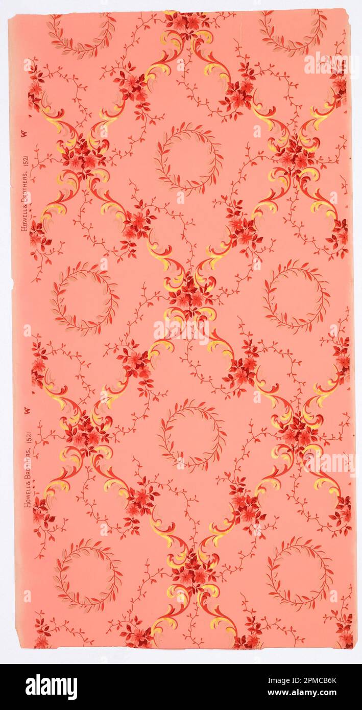 Ceiling Paper (USA); Manufactured by Howell and Brothers; machine ...