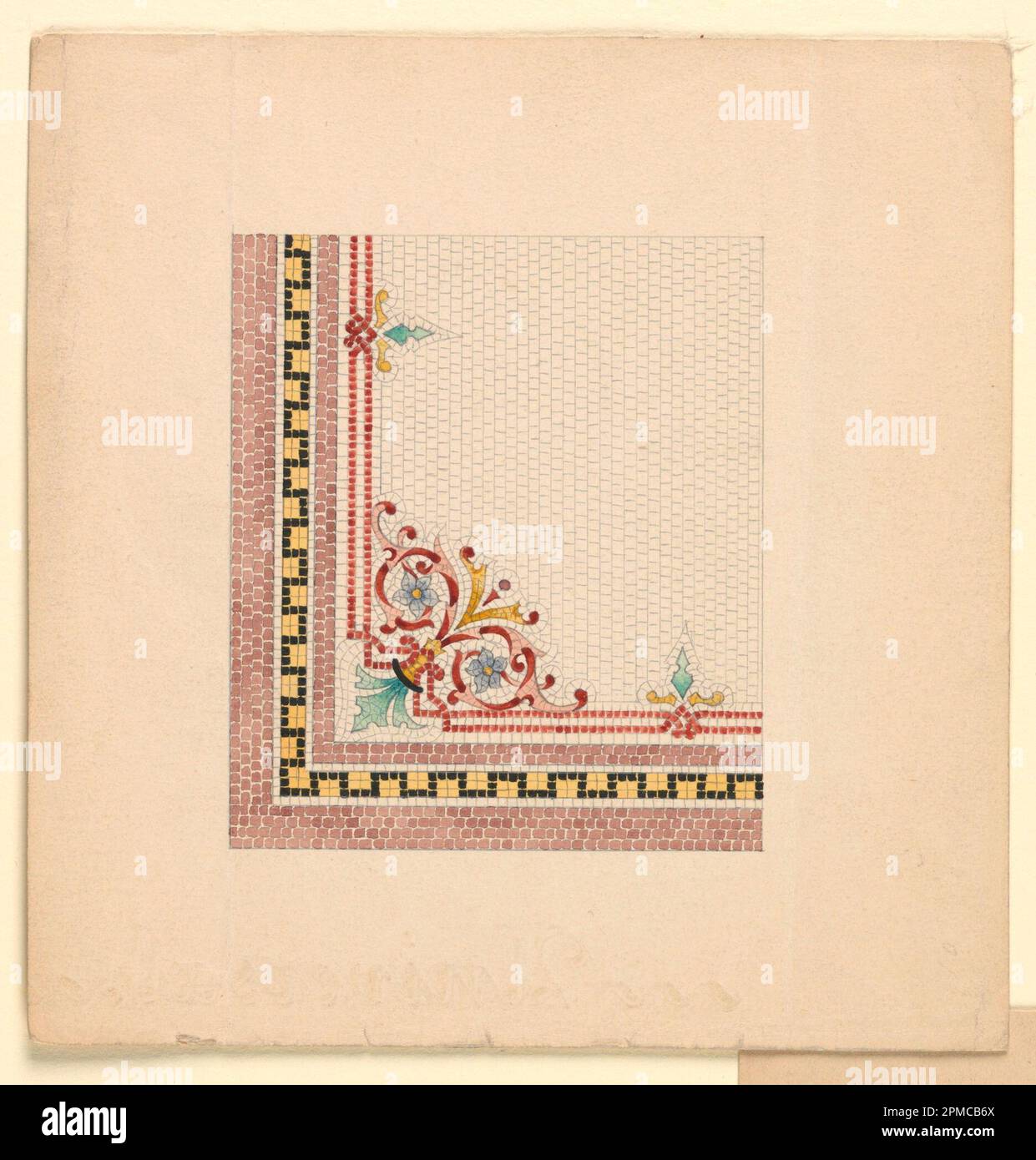 Drawing, Corner Design for Mosaic Floor; Designed by Frederick Krieg ...