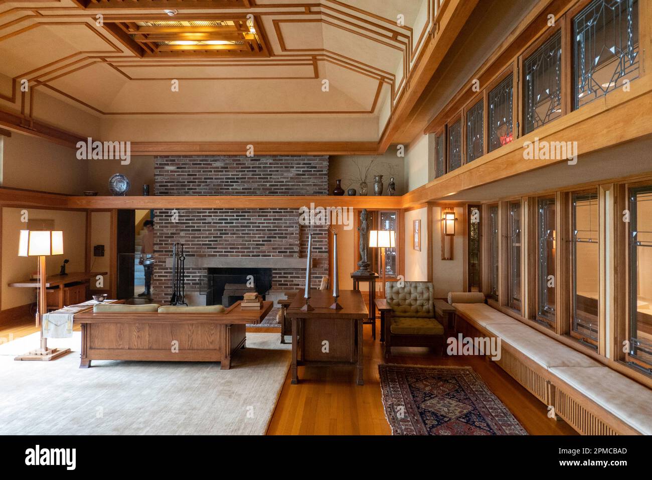 The Frank Loyd Wright Period Room exhibit at the Metropolitan Museum of Art, 2023, New York City ...