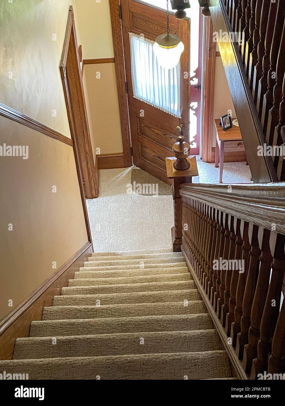 Steep Staircase in Early American House, 2023, Buck's County, PA, USA ...