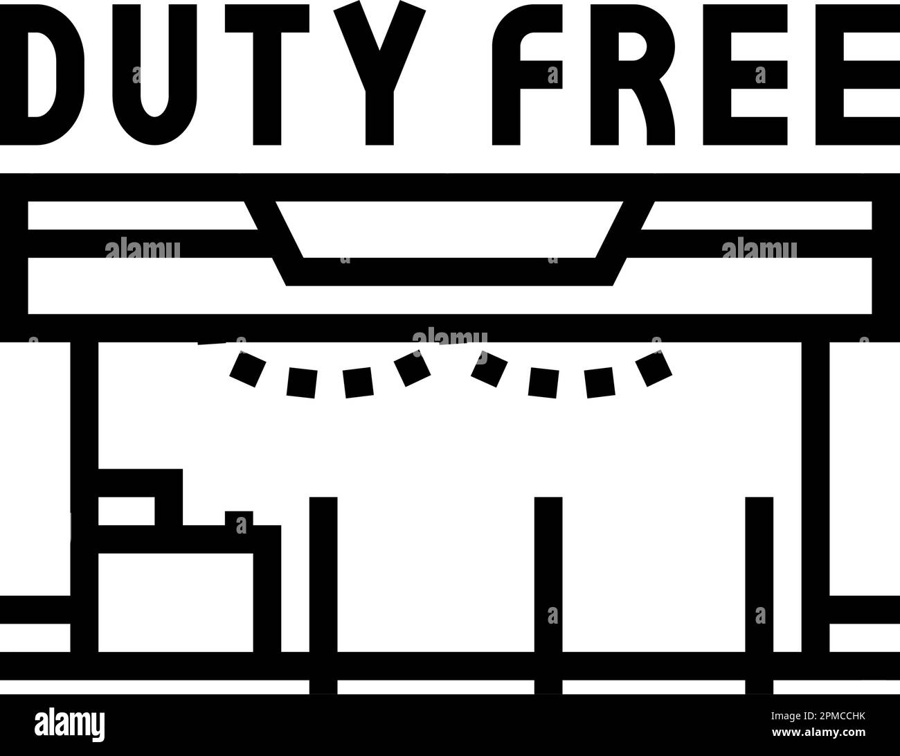 duty free shop line icon vector illustration Stock Vector Image & Art ...