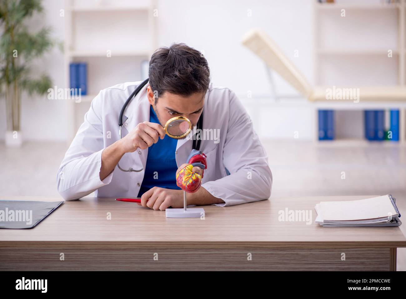 Young doctor cardiologist working at the hospital Stock Photo - Alamy