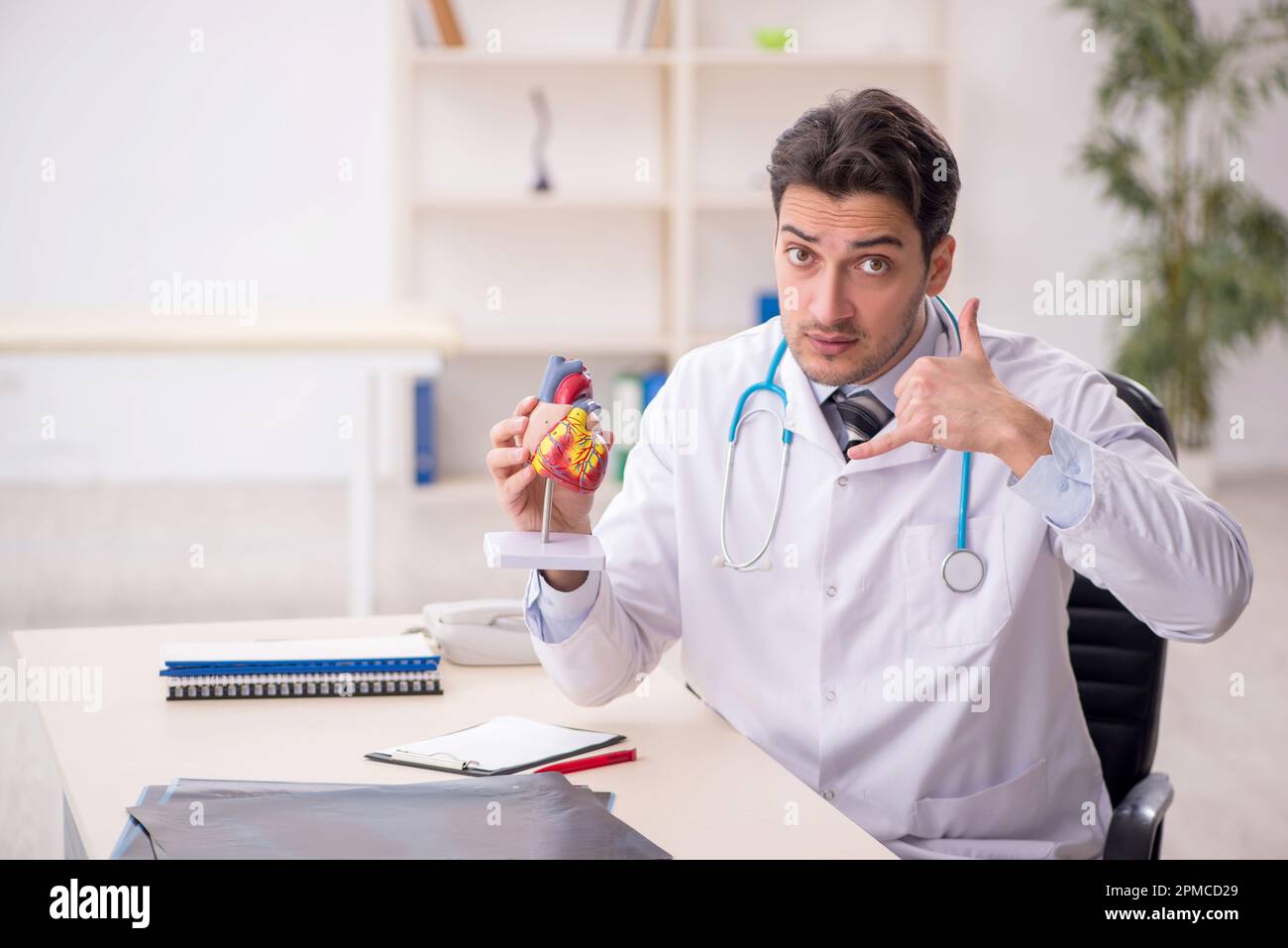 Young doctor cardiologist working at the hospital Stock Photo - Alamy