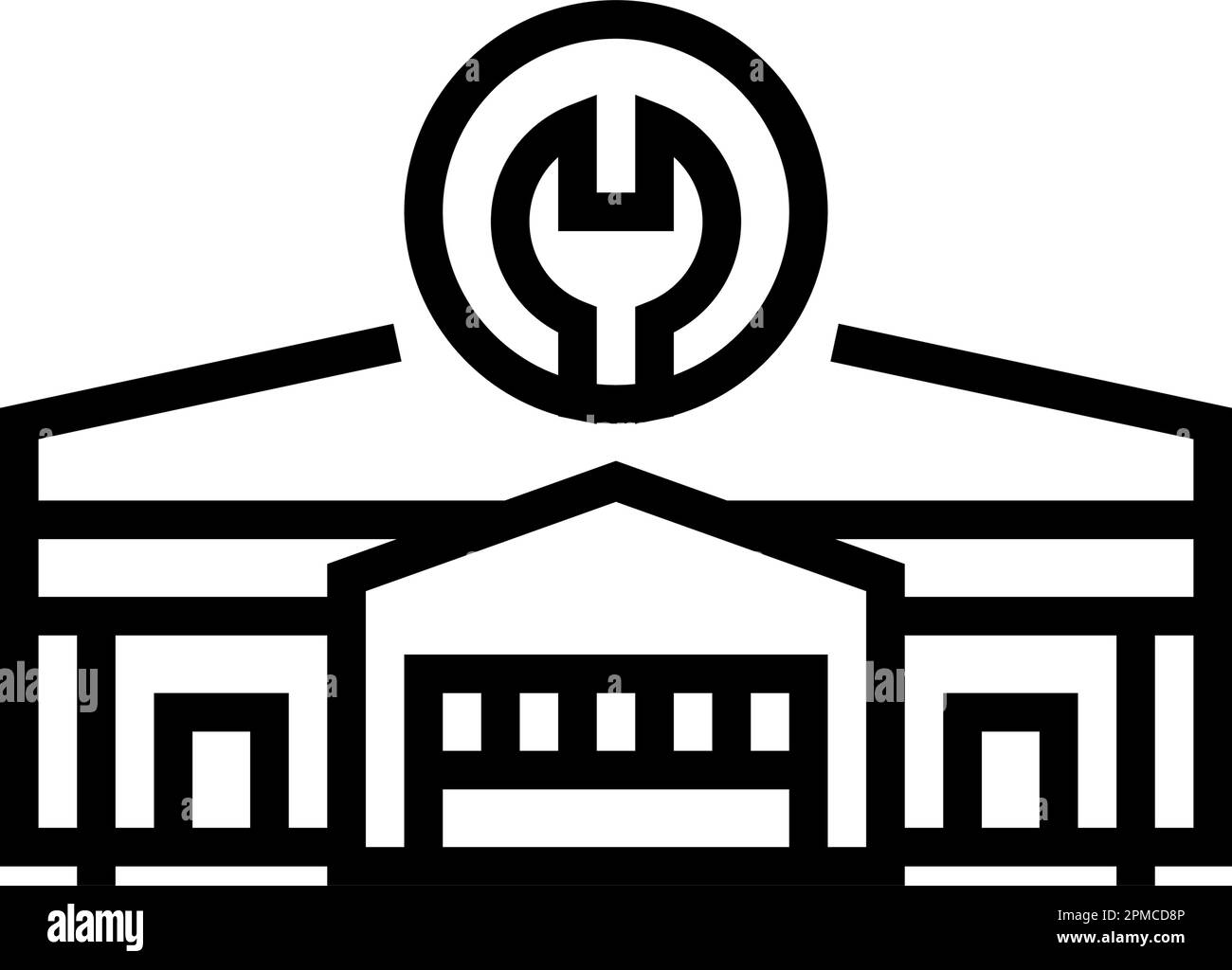 hardware shop shop line icon vector illustration Stock Vector Image ...
