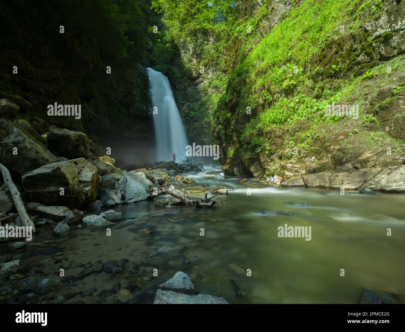 Famous Palovit waterfall. ( Long exposure ) Black Sea region. Turkey ...