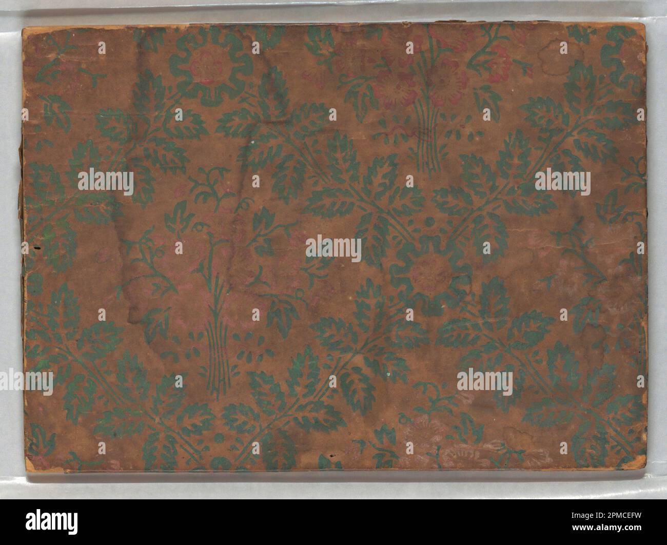 Sidewall On Board (USA); block-printed on paper, mounted on pine board ...