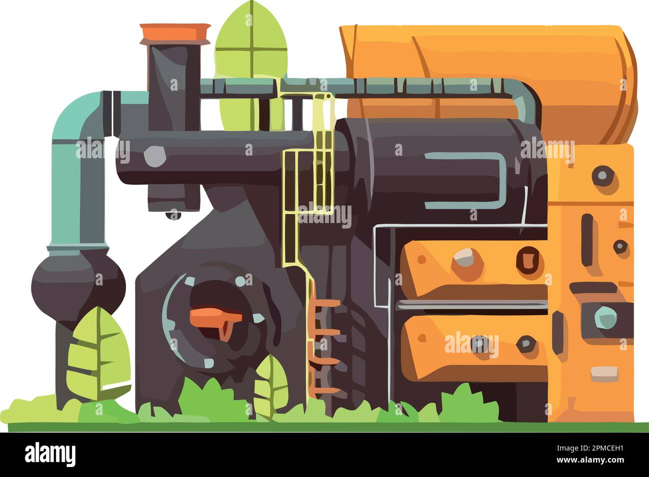 Grass cutting farm machinery Stock Vector Images - Alamy