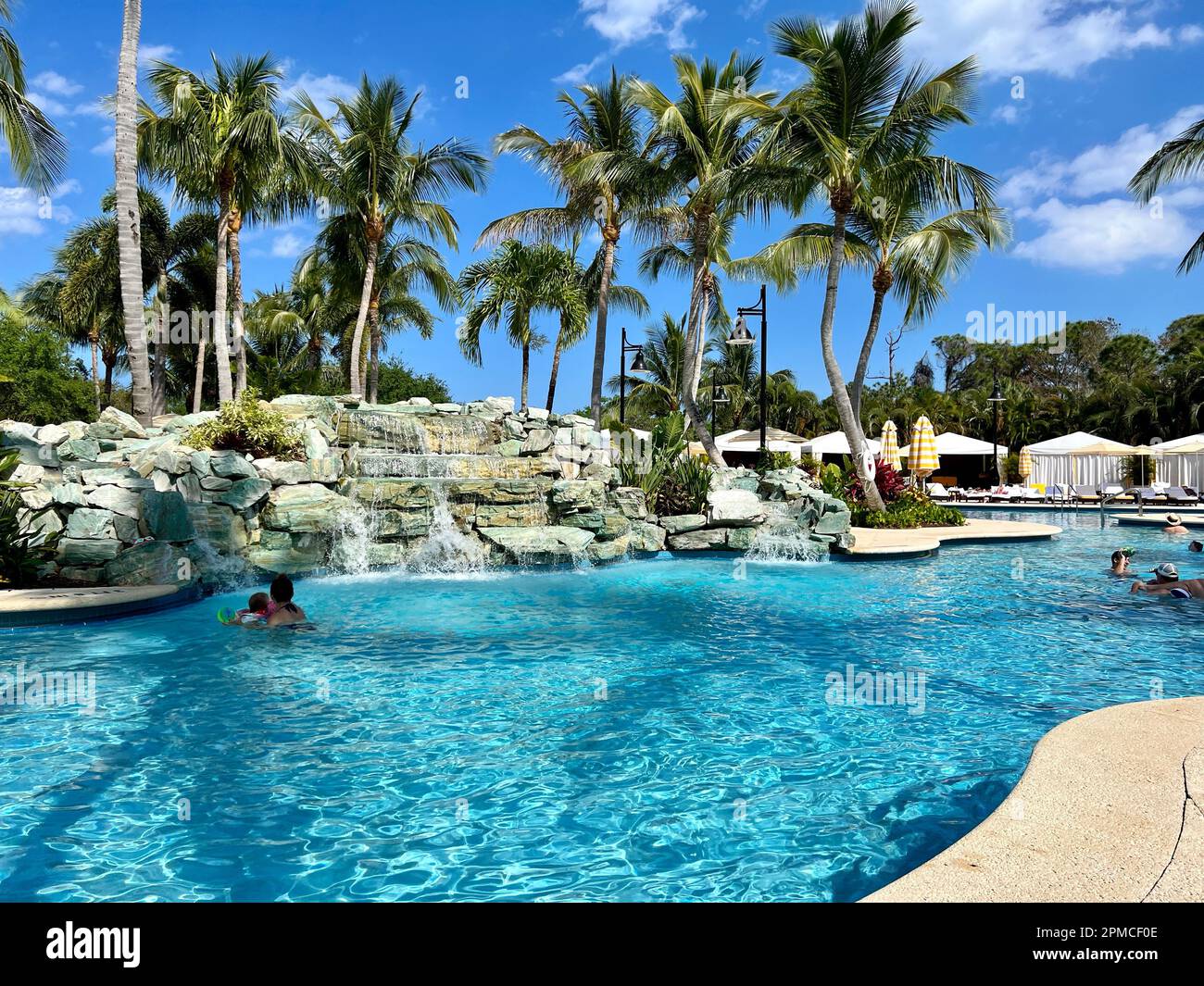 Jupiter, FL USA - March 12, 2023: The Swimming pool at Trump National ...