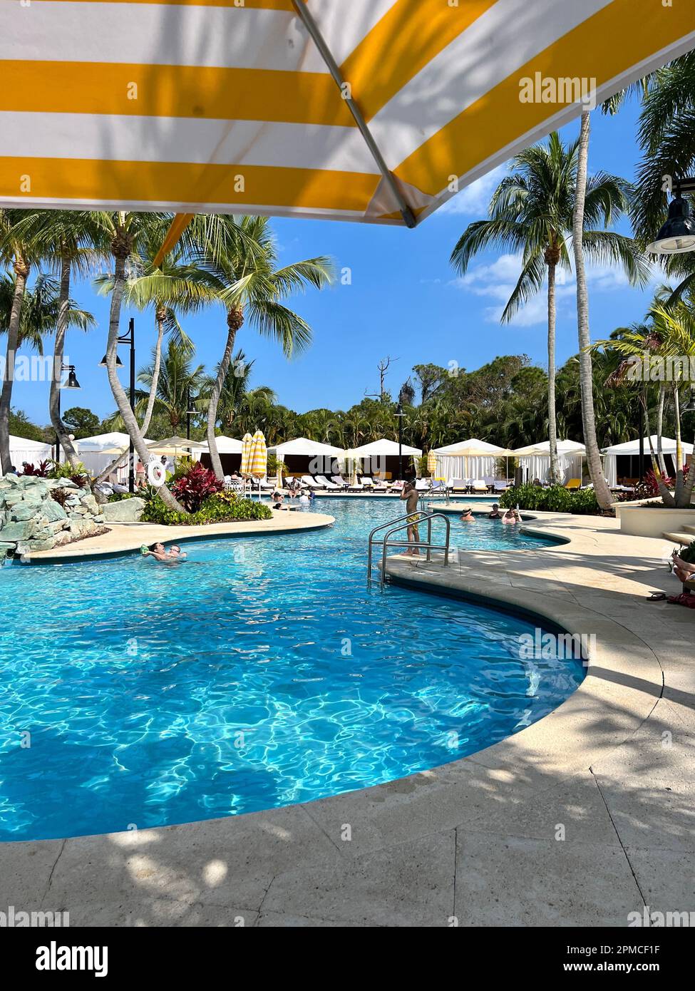 Jupiter, FL USA - March 12, 2023: The Swimming pool at Trump National ...