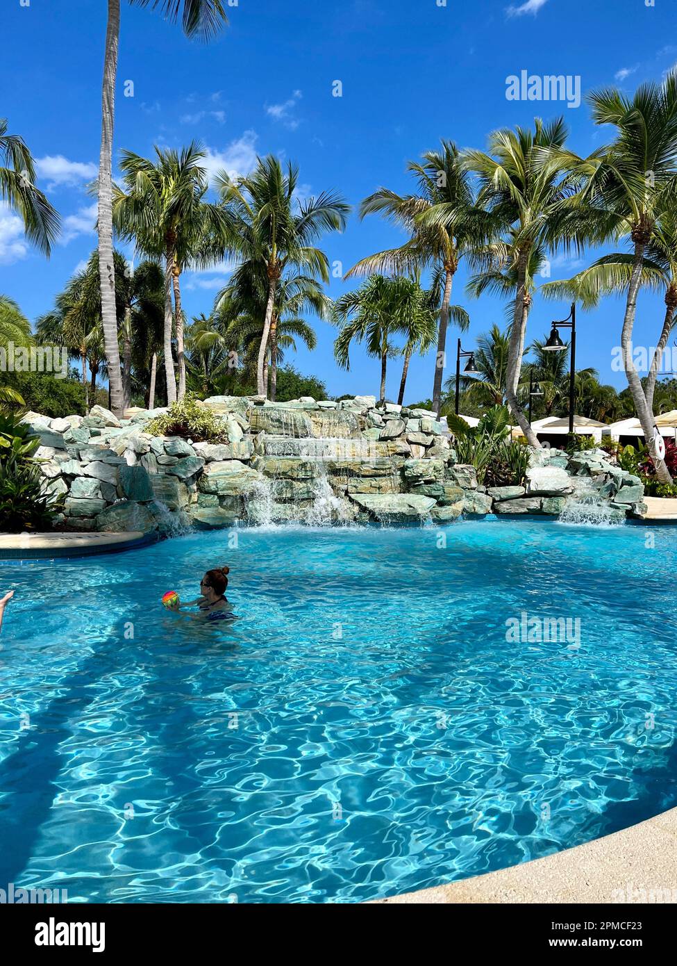Jupiter, FL USA - March 12, 2023: The Swimming pool at Trump National ...