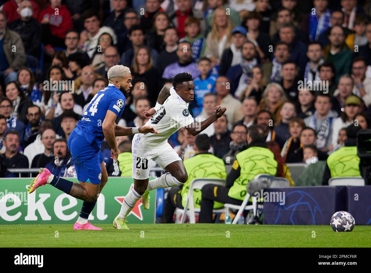 Madrid, Madrid, Spain. 12th Apr, 2023. Vinicius Jr. of Real Madrid and ...