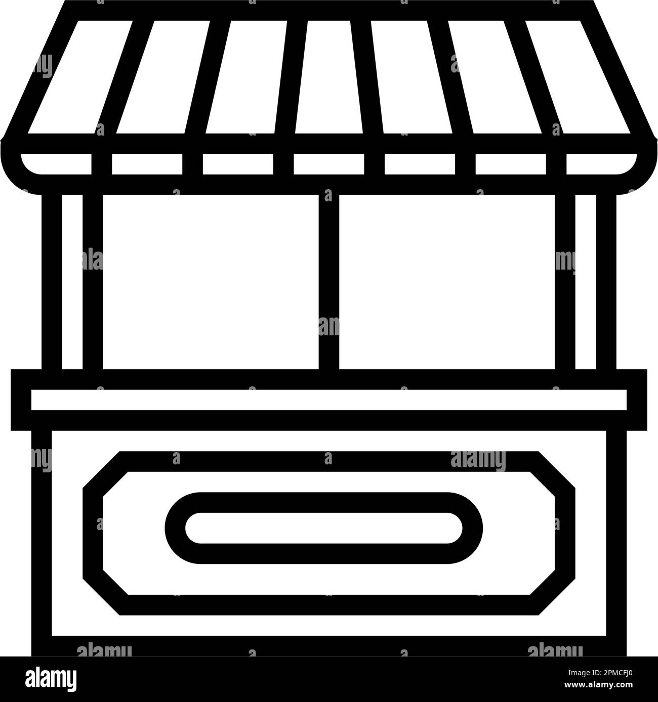 stall store line icon vector illustration Stock Vector Image & Art - Alamy