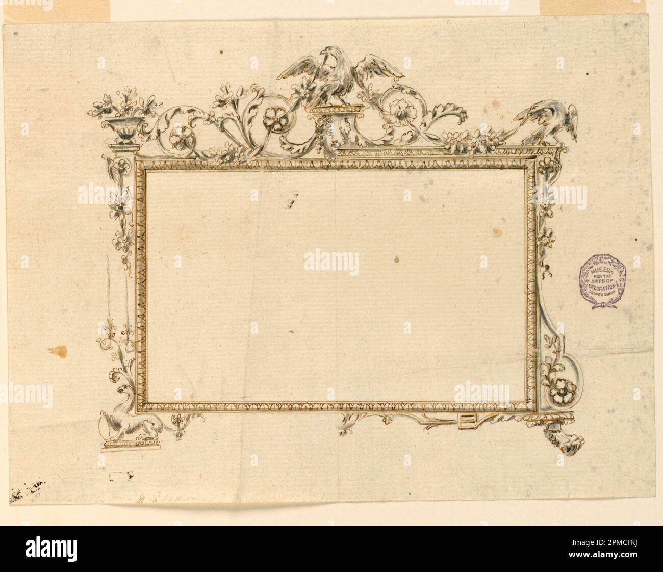 Drawing, Design for a Mirror with Alternative Suggestions; Italy ...