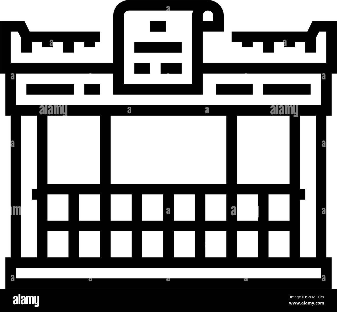 paper shop store line icon vector illustration Stock Vector Image & Art ...