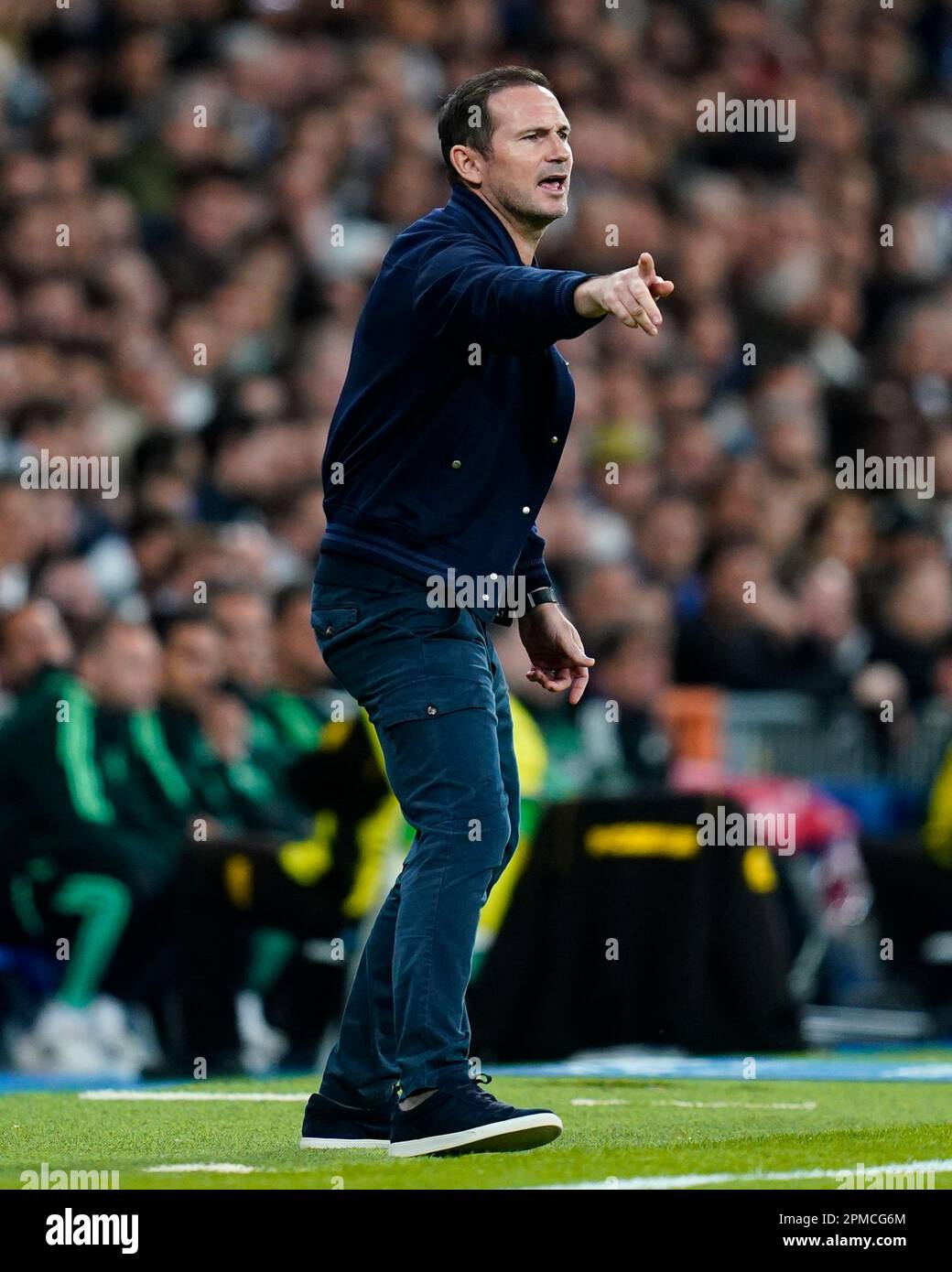 Madrid, Spain. 12/04/2023, Chelsea FC Frank Lampard during the UEFA ...