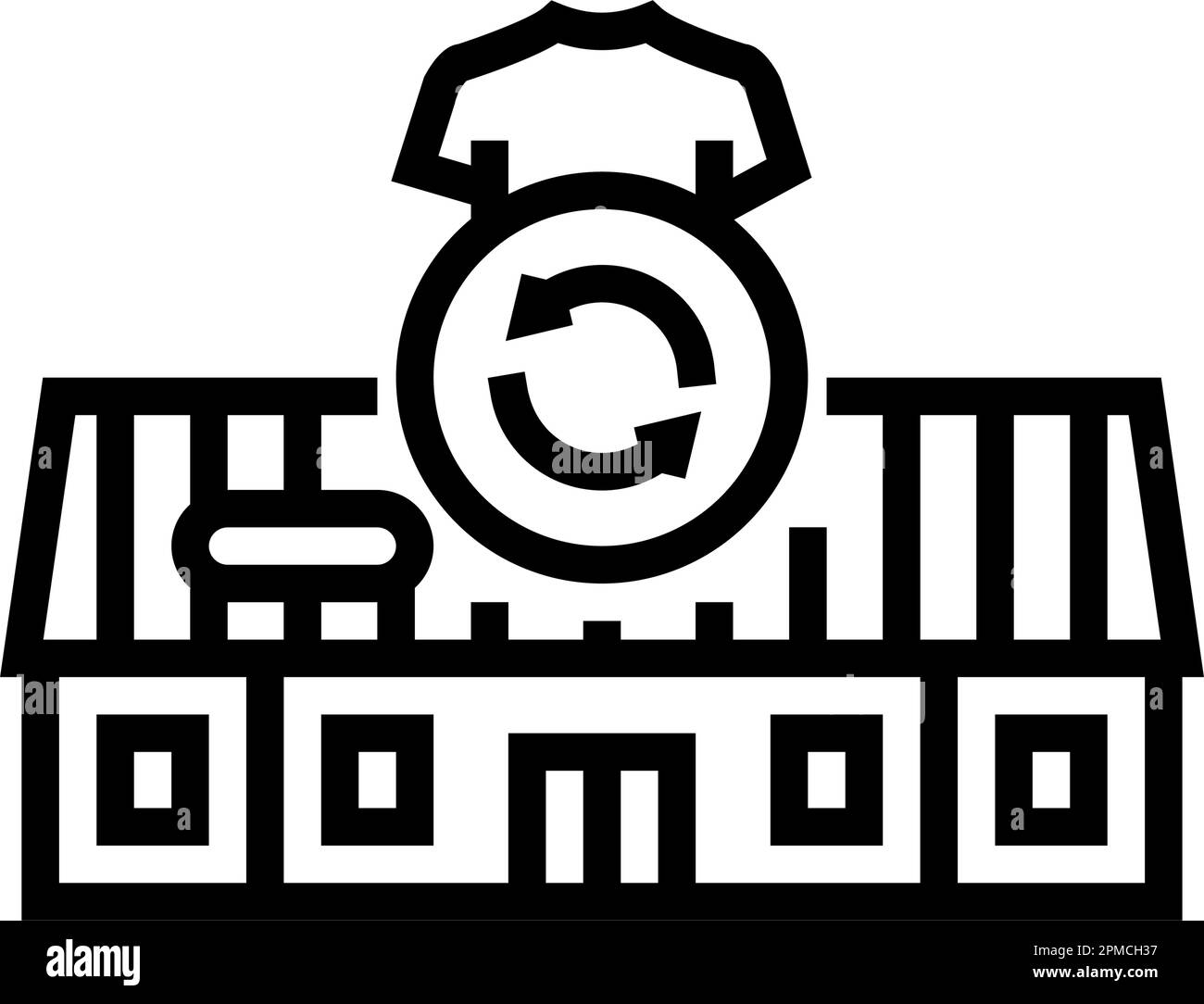 thrift shop store line icon vector illustration Stock Vector Image ...