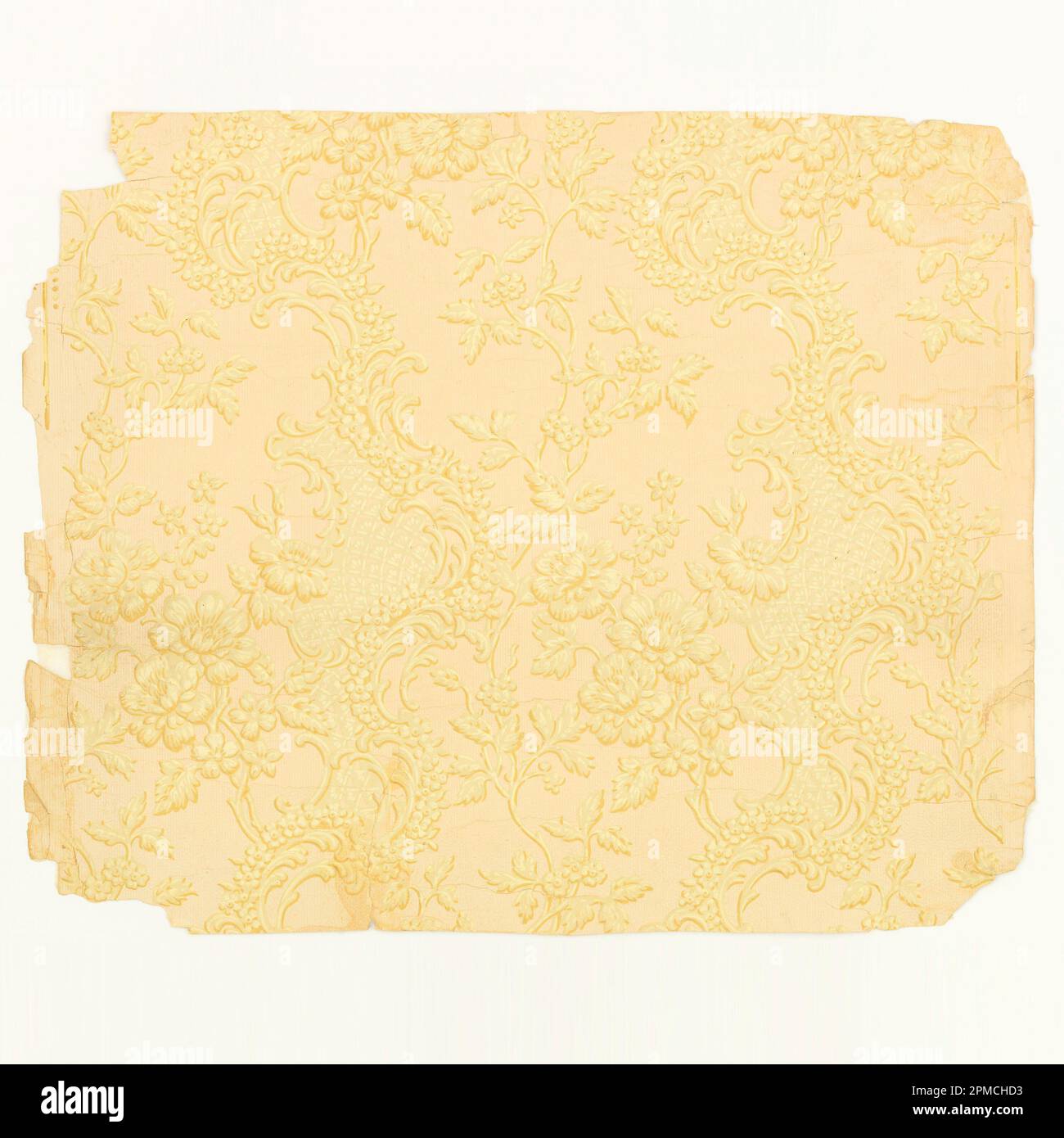 Sidewall (USA); machine-printed, embossed, mica, liquid; 56 x 46 cm (22 ...