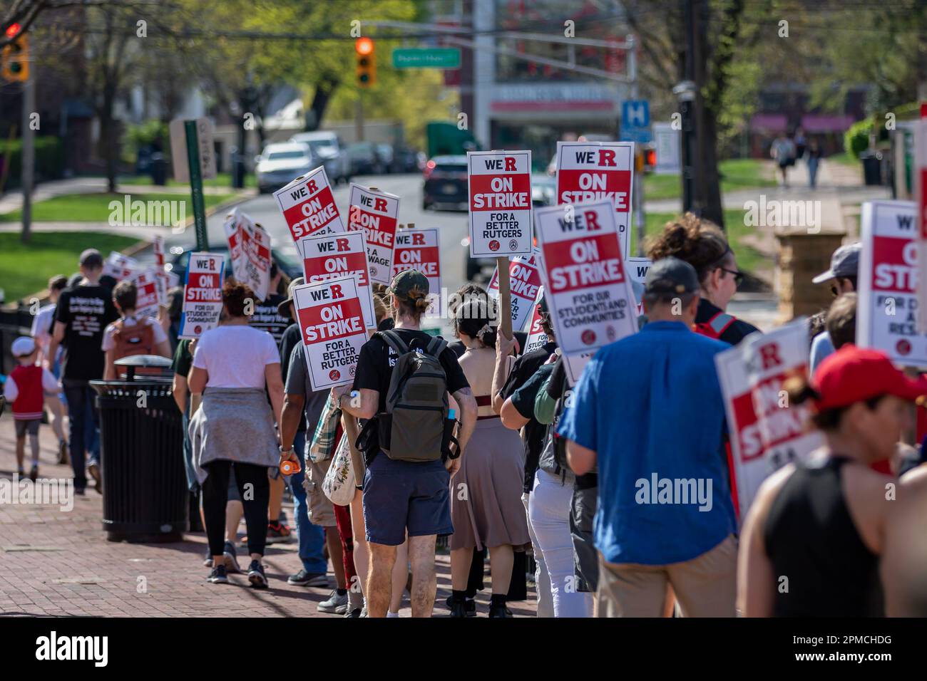 Rutgers students and faculty participate in a strike at the university ...
