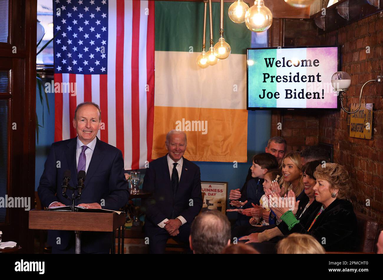Handout photo issued by Government of Ireland of US President Joe Biden ...
