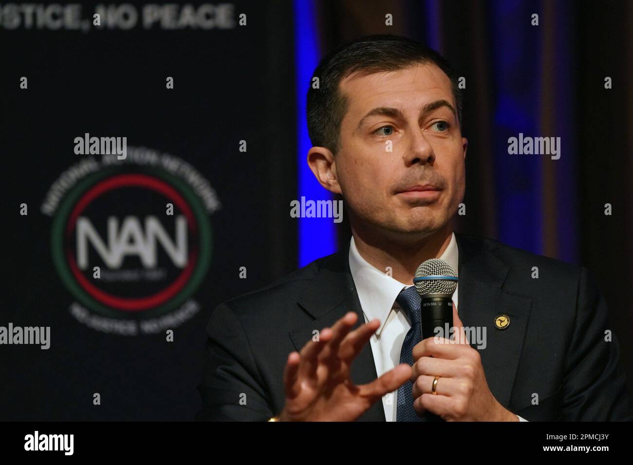 New York, NY, USA. 12th Apr, 2023. Pete Buttigieg in attendance for National Action Network (NAN ...