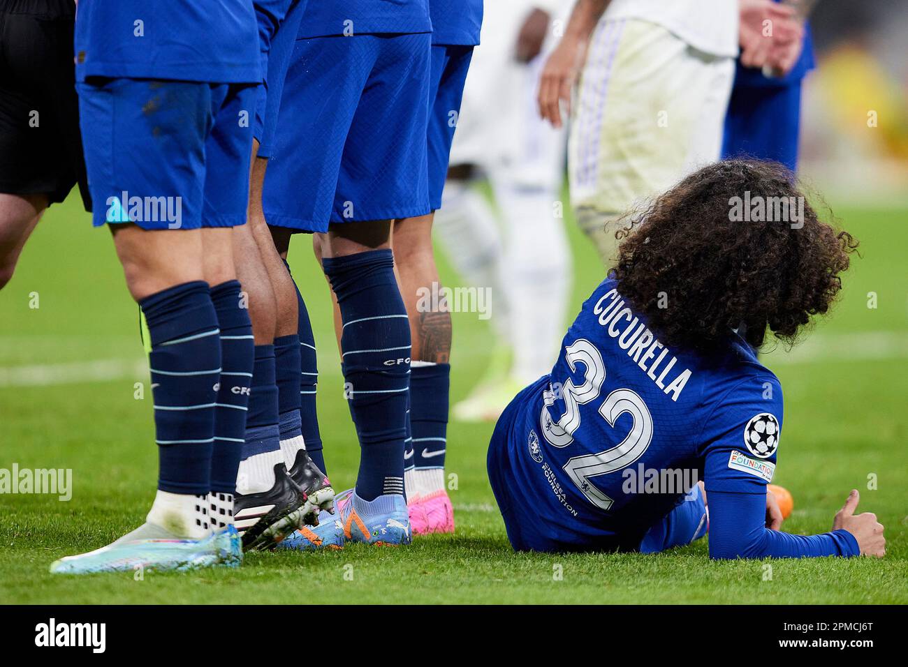 Madrid, Madrid, Spain. 12th Apr, 2023. Marc Cucurella of Chelsea FC ...