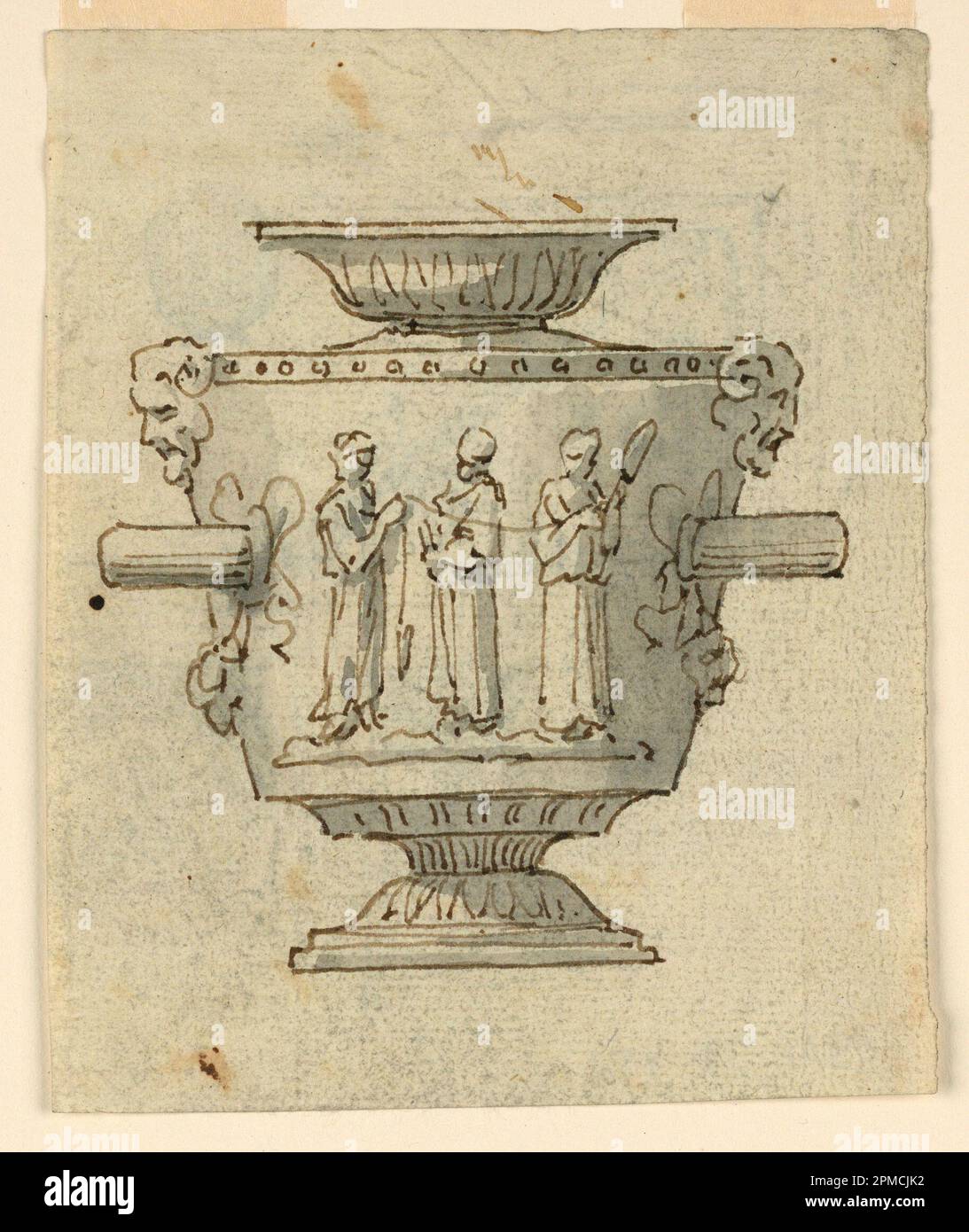 Drawing, Design for an Urn; graphite, pen and ink on paper Stock Photo ...